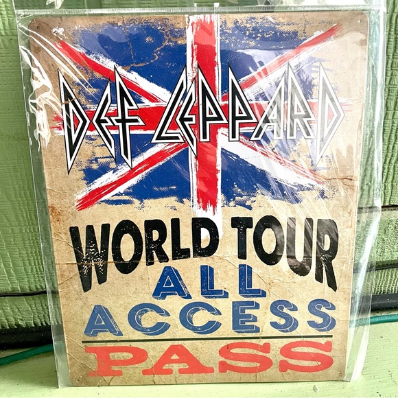 Wall Decor | New Def Leppard World Tour Metal Sign | Poshmark
